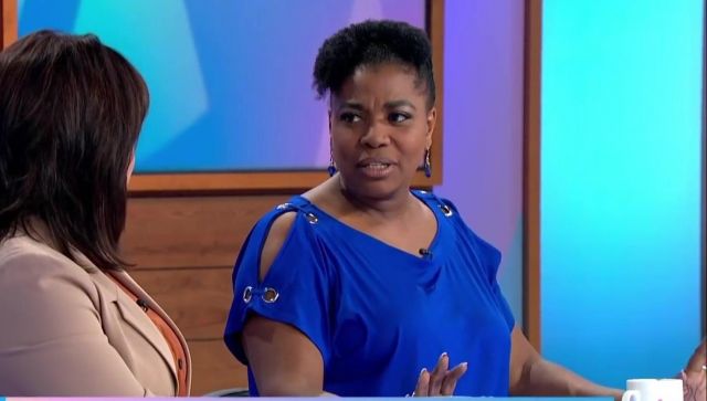 Blue Blouse worn by Brenda Edward's in Loose Women June 2019 | Spotern
