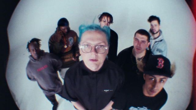 Black short sleeve shirt worn by Sueco the Child in his Fast music ...