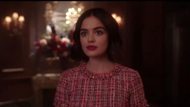 Pink tweed dress worn by Katy Keene (Lucy Hale) in Katy Keene (S01 ...