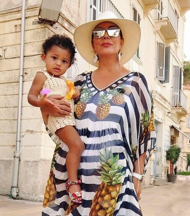 Kalinka Kids Sonia Romper worn by Stormi Webster Instagram Pic August ...
