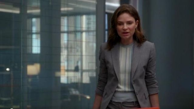 Rag & Bone Blue Striped Tops worn by Taylor Rentzel (MacKenzie Meehan ...