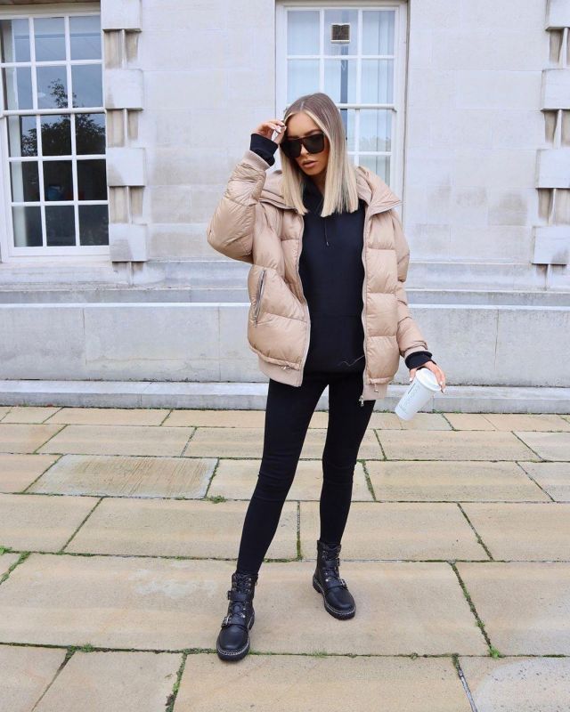 Prettylittlething Stone Oversized Puffer de Alexx Coll en la cuenta de ...