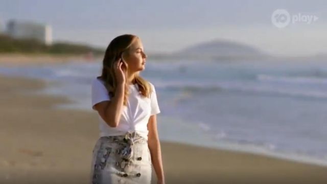 Sheike Imprimé Serpent Jupe Portée Par Angie Kent Dans La Bachelorette