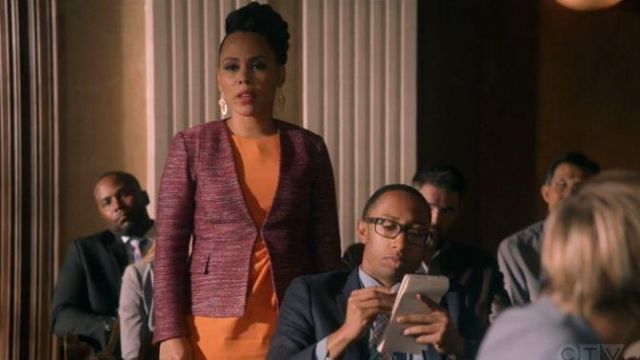 St. John Purple Tweed Jacket worn by Tegan Price (Amirah Vann) in How ...