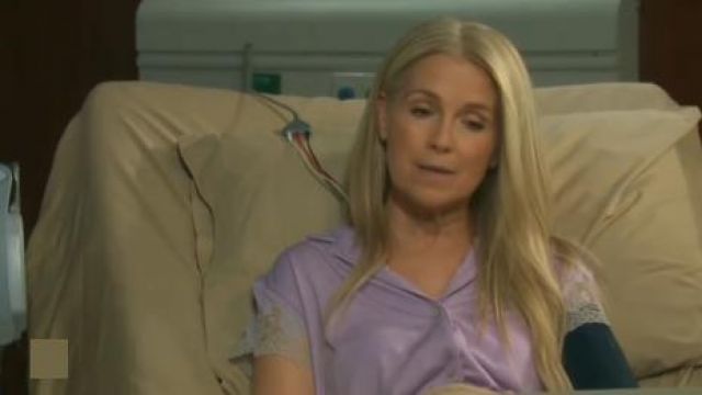 Natori Pur­ple Lace Trim Pa­ja­mas worn by Jennifer Horton (Melissa ...