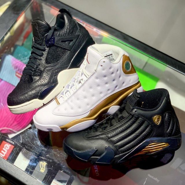 Les sneakers Nike Jordan 4 sur le compte Instagram de @larrydeadstock ...