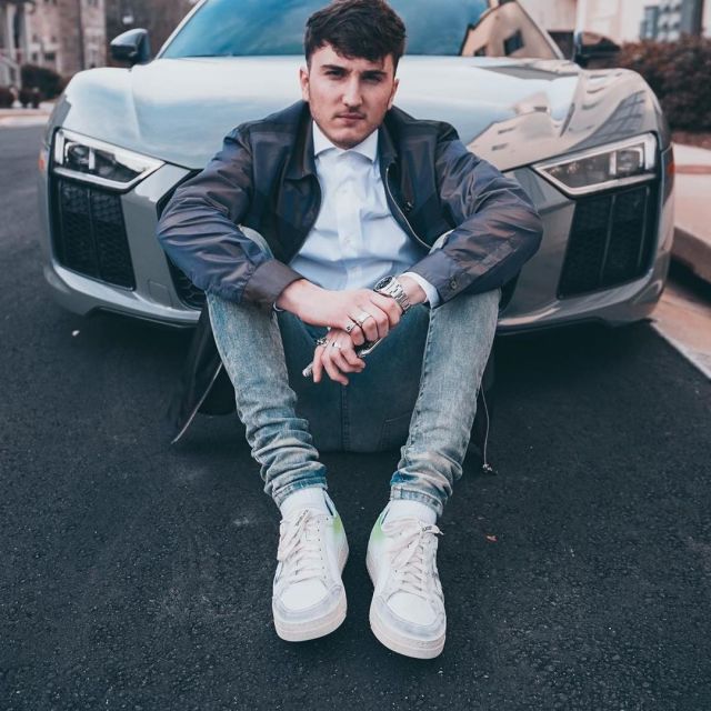 The pair of sneakers off white worn by Harrison Nevel on the account ...