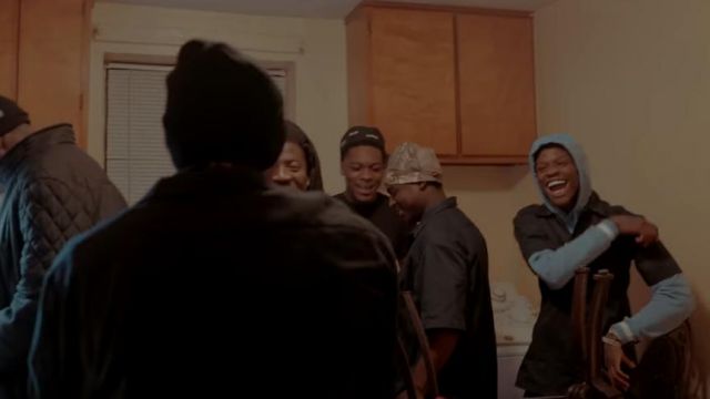 Dickies Black Work Shirt of Quando Rondo in the music video Quando ...