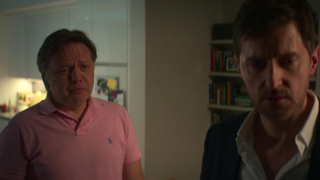 Polo Ralph Lauren Pink Polo Shirt worn by Doug Tripp (Shaun Dooley) as ...