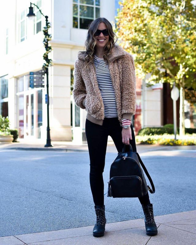 Fur Jack­et of Meghan Basinger on the Instagram account @megbasinger ...