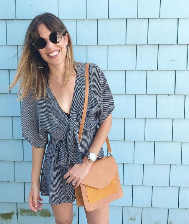 Tie-Front Dress of Meghan Basinger on the Instagram account ...