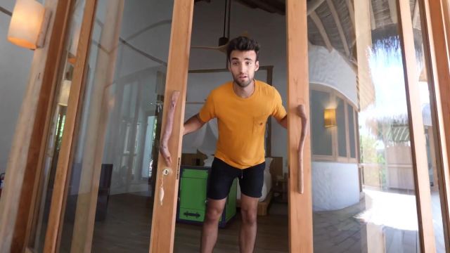 Orange T-Shirt worn by Bobby Briskey in the YouTube video MALDIVES MOST ...