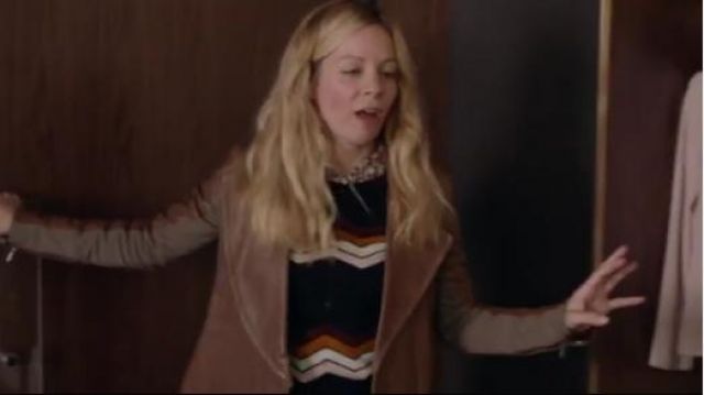 & other stories Navy Chevron Sweater worn by Rose (Fiona Button) in The ...