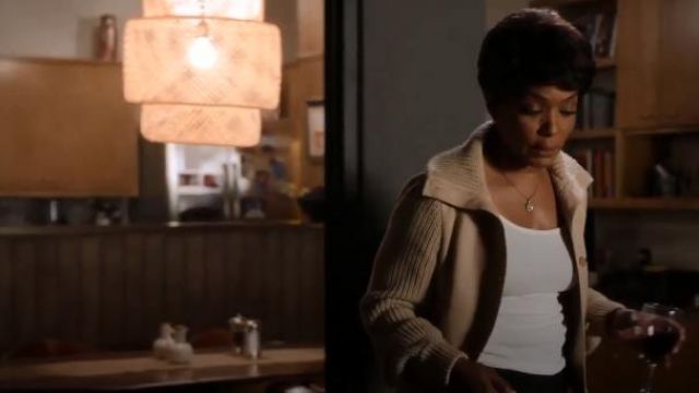 Tan Knit Jacket Worn By Athena Grant Angela Bassett In 9 1 1 Season 3 Episode 13 Spotern