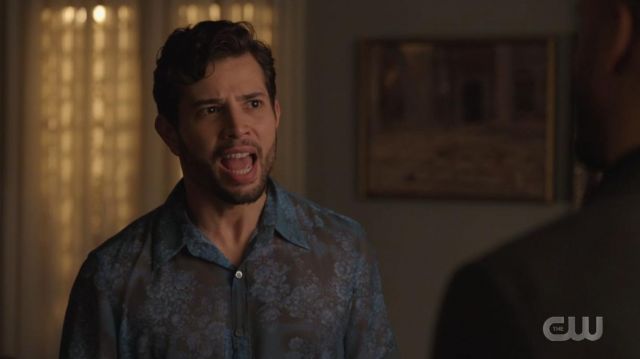 Blue Floral Shirt worn by Sam Jones (Rafael de la Fuente) in Dynasty ...