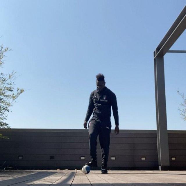 The bottom of Puma tracksuit worn by Mario Balotelli on his account ...