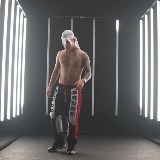 Rhude Rhacing Logo Pants worn by Kevvo on his Instagram account ...