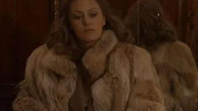 Brown faux fur coat worn by Fernande Grudet (Karole Rocher) as seen in ...