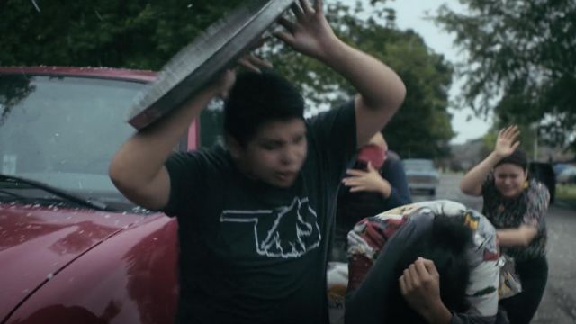 Bigfoot Oklahoma Black Tee worn by Cheese (Lane Factor) as seen in ...