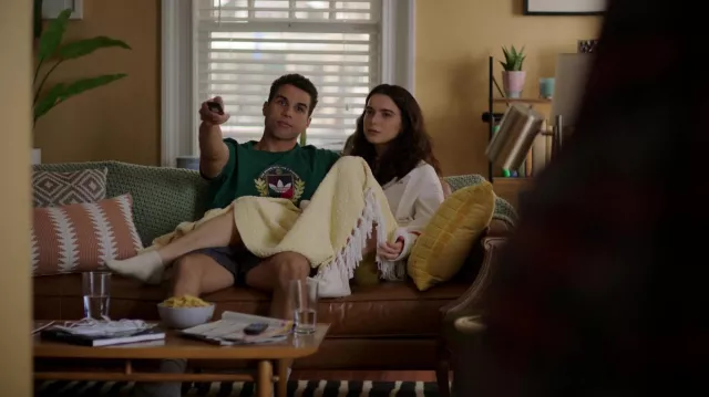 Adidas Originals Green T-shirt with collegiate crest in green worn by ...