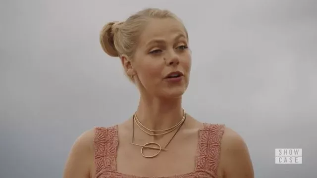 Lateral Quill Rising Necklace Brass worn by Isobel Evans (Lily Cowles ...