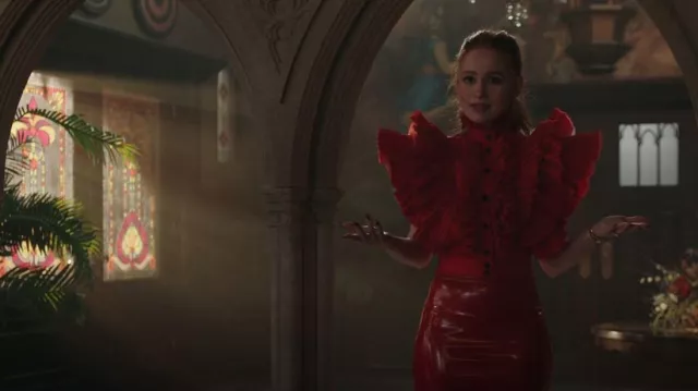 Unttld Victoria Top usado por Cheryl Blossom (Madelaine Petsch) como se ...