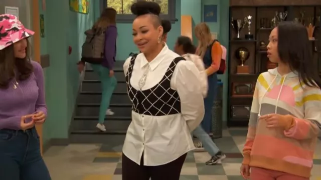 Cinq à Sept Cady Embellished Layered Top worn by Raven Baxter (Raven ...