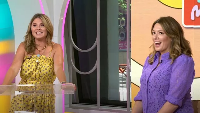 Le chemisier en dentelle de L’Agence Jenica porté par Michelle Collins ...