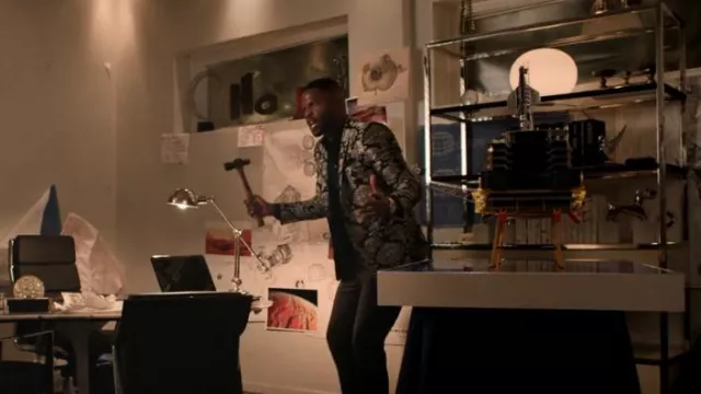 Dolce & Gabbana Baroque Jacquard Tuxedo Jacket worn by Jeff Colby (Sam ...