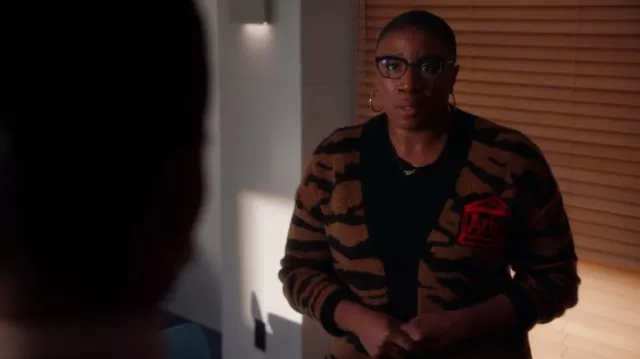 Aries Tiger Intarsia Button Up Cardigan worn by Henrietta 'Hen' Wilson ...