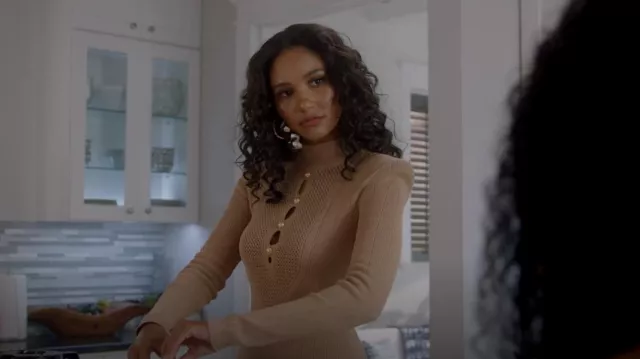 Balmain Button-Detail Knitted Dress worn by Layla Keating (Greta ...