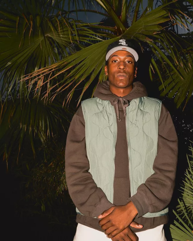 The green quilted sleeveless jacket worn by aupinard on his Instagram ...