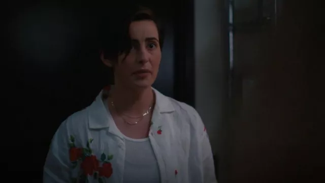 Carleen Camp-Collar Floral-Print Cotton-Voile Shirt worn by Sarah ...