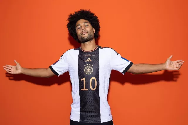 Adidas Germany 2022 World Cup Jersey worn by Serge Gnabry on his ...