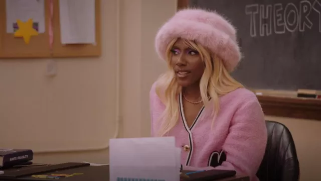 Miu Miu Single Breasted Bouclé Jacket worn by Ziwe Fumudoh as seen in ...