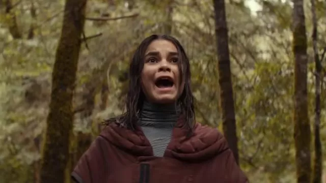 Grey turtleneck top worn by Koa (Ariana Greenblatt) as seen in 65 movie ...