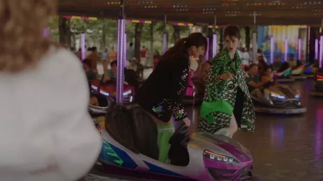Visore X Manette Bag Fluo worn by Emily Cooper (Lily Collins) as seen ...