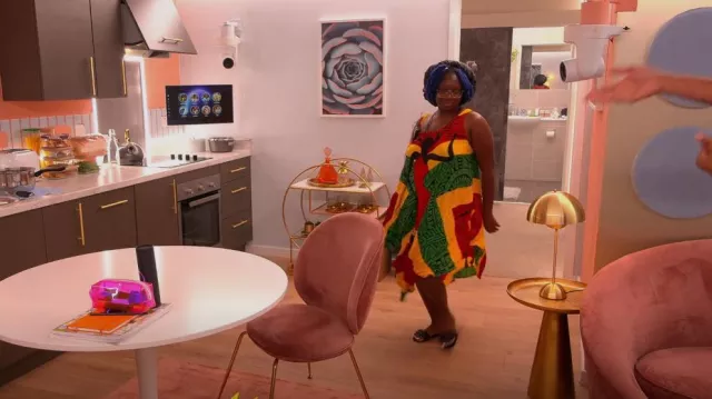 Kara Chic Sleeveless Rasta Print Rayon Summer Dress Sundress worn by ...