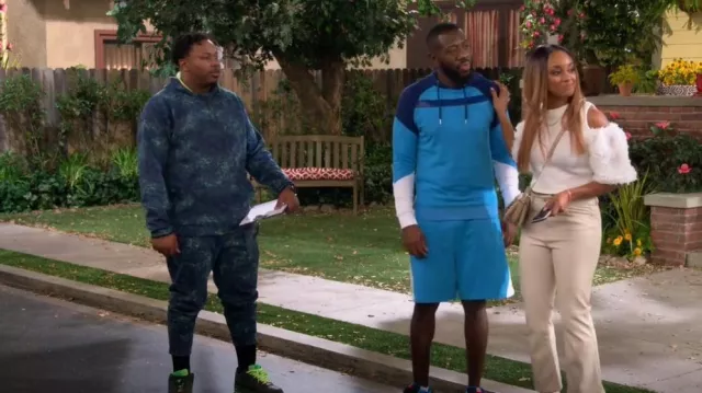 Armani Exchange Simply Blue Colorblocked Hoodie worn by Malcolm Butler ...