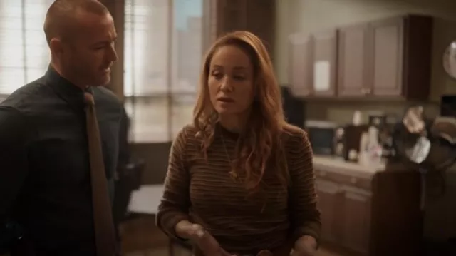 Co Wavy Striped Cashmere Sweater worn by Angie Polaski (Erika ...