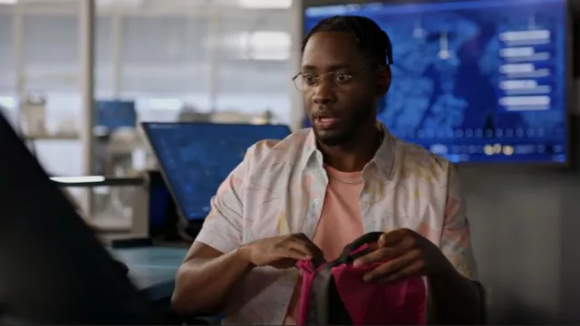 Zara Abstract Print Shirt worn by Chester P. Runk (Brandon McKnight) as ...