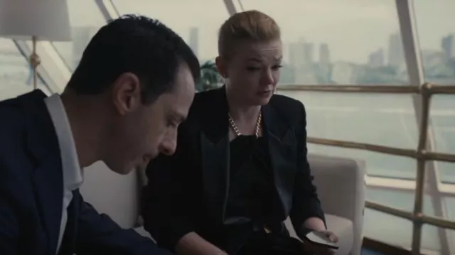 Tom Ford De Poudre Padlock Jacket worn by Shiv Roy (Sarah Snook) as ...