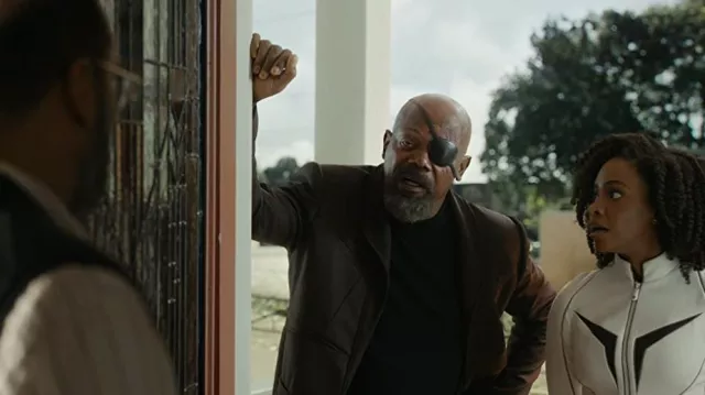 Black eyepatch worn by Nick Fury (Samuel L. Jackson) as seen in The ...