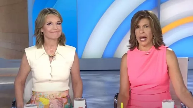 A.L.C. Taylor Rib Knit Polo Top worn by Savannah Guthrie as seen in ...