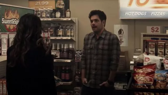 Paige Grid Check Shirt worn by Kyle Cushing (Erik Valdez) as seen in ...