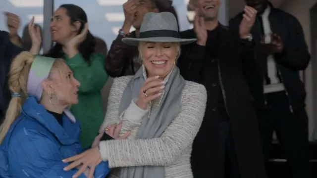 Joseph Tweed Chel­la Coat worn by Rebecca Welton (Hannah Waddingham) as ...