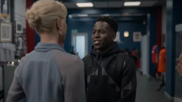 Emporio Armani Graph­ic Hood­ie worn by Sam Obisanya (Toheeb Jimoh) as ...