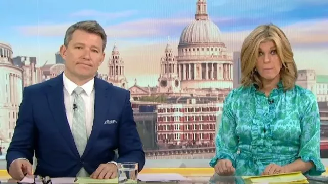 Ridley Ca­ri­na Shirt Dress worn by Kate Garraway as seen in Good ...