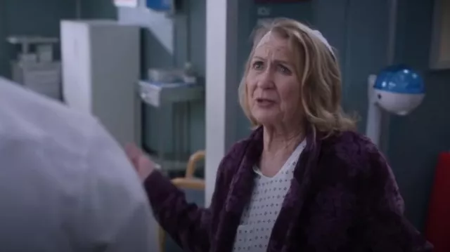 Charter Club Plush Floral Wrap Robe worn by Maxine (Juliet Mills) as ...