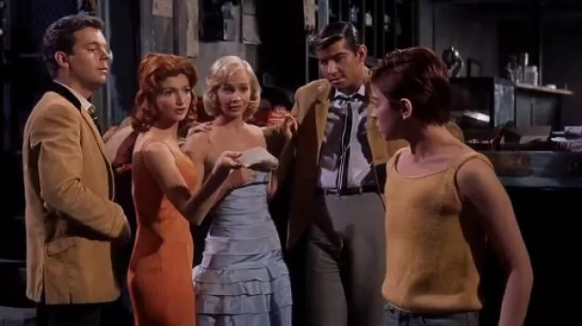 Tangerine Knit Dress worn by Graziella (Gina Trikonis) in West Side ...